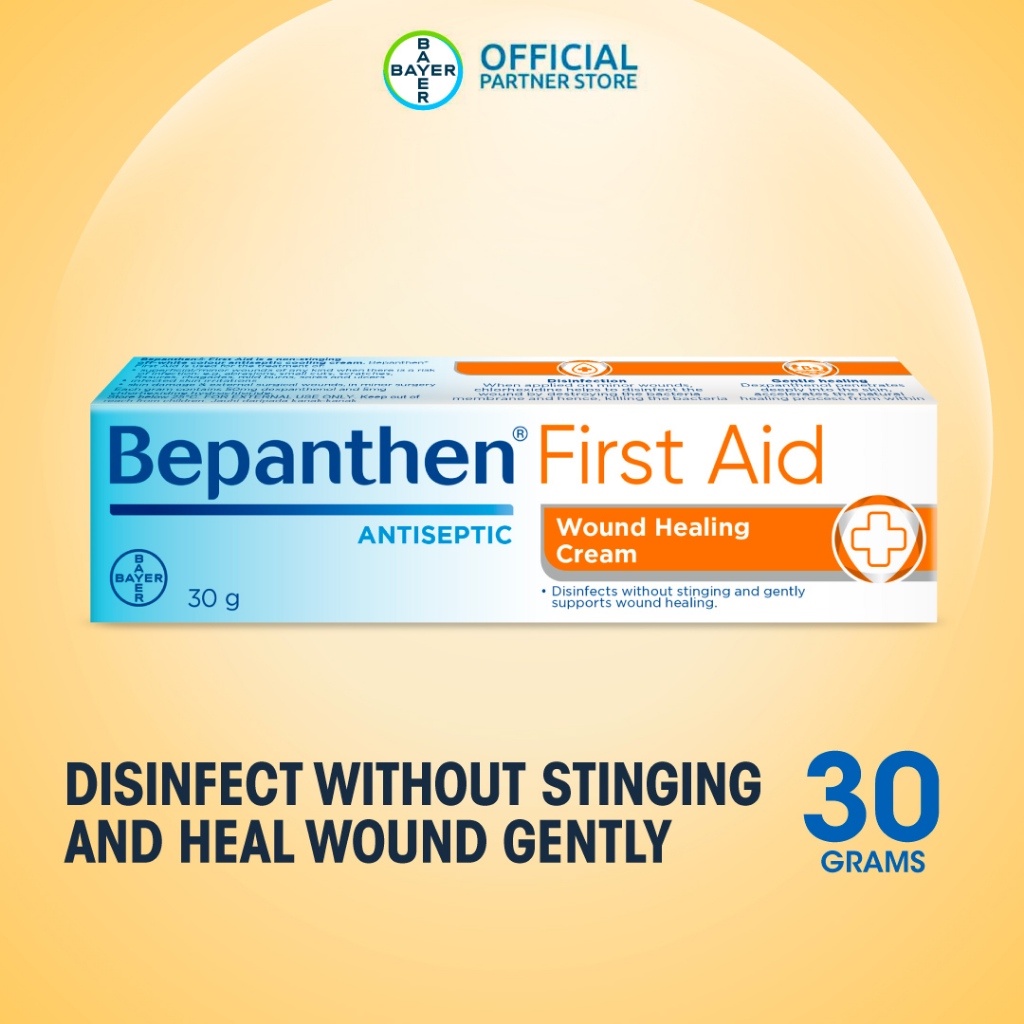 Bepanthen First Aid Cream Antiseptic Wound Healing Cream (30g) | Shopee ...