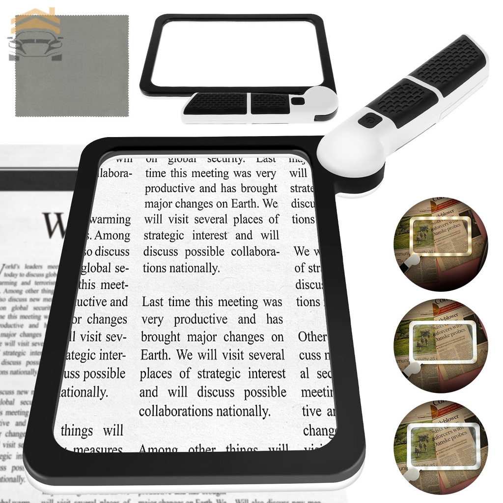 5X Magnifying Glass with 48 LED Light High Clarity Ergonomic Handheld ...