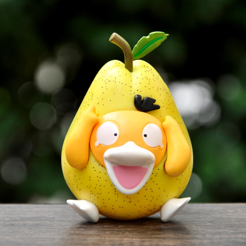 9cm Pokemon Anime Figure Kawaii Psyduck Pear Figma Creative Funny Model ...