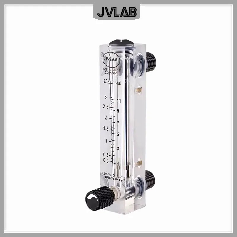 PMMA Liquid Flowmeter Water Flow Meter 1/4" BSP Female Square Panel Type Rotameter LZT-15T 0.1-1 ...