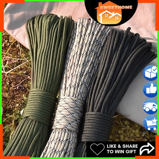EcoSport 31 meter 100ft Rope 4mm 9 Strand Cores 550 Paracord Cord ...
