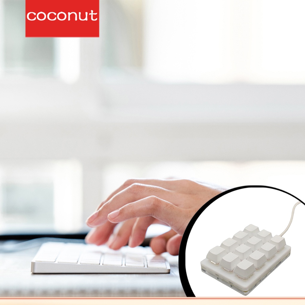 【COCO】Keyboard K12 12 Keys Wire Numpad Multimedia Mouse User-Defined ...