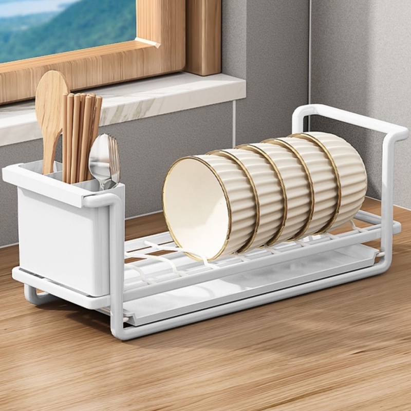 Dish storage rack, water filter rack with chopstick holder, waterproof ...