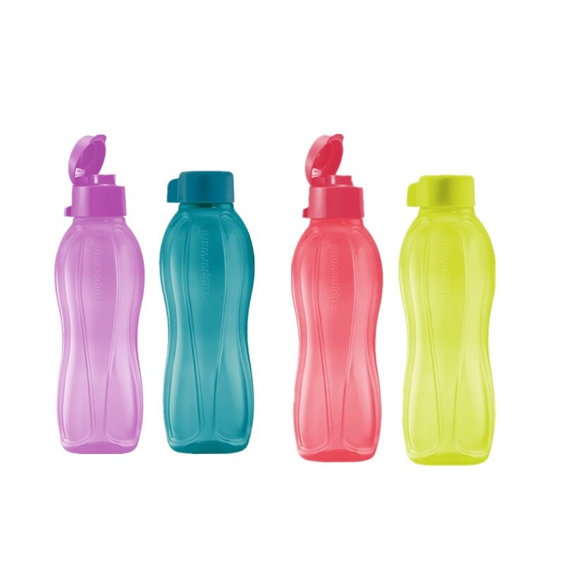 Tupperware Eco Bottle 500ml ( Flip Top Red or Purple / Screw Cup Yellow ...