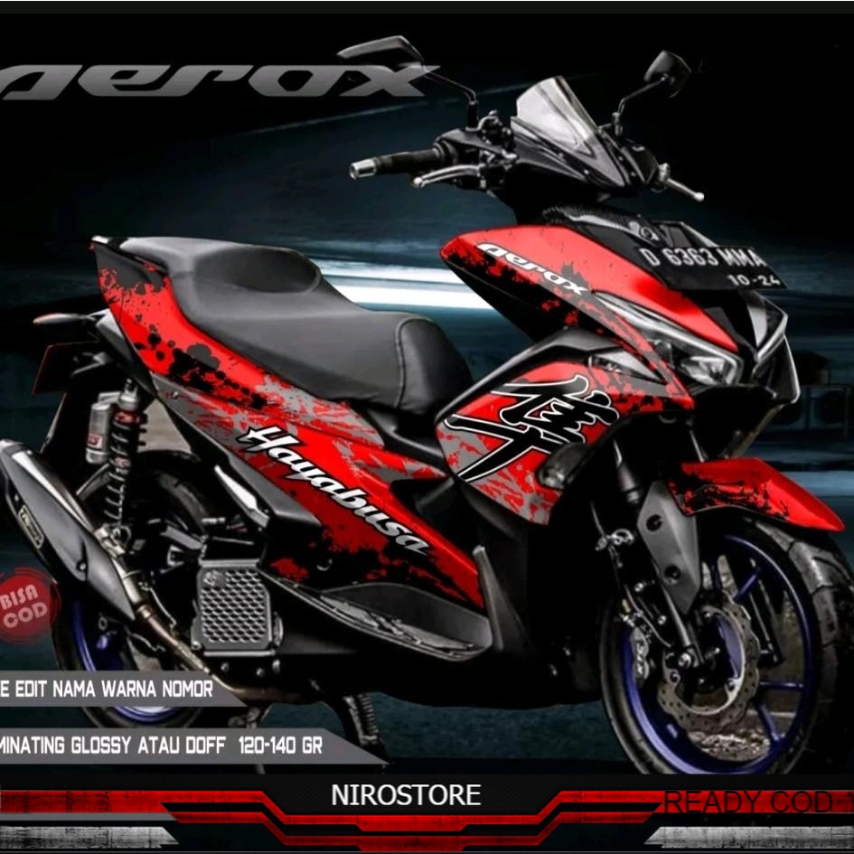 Aerox decal full body striping aerox old version full block hayabusa ...