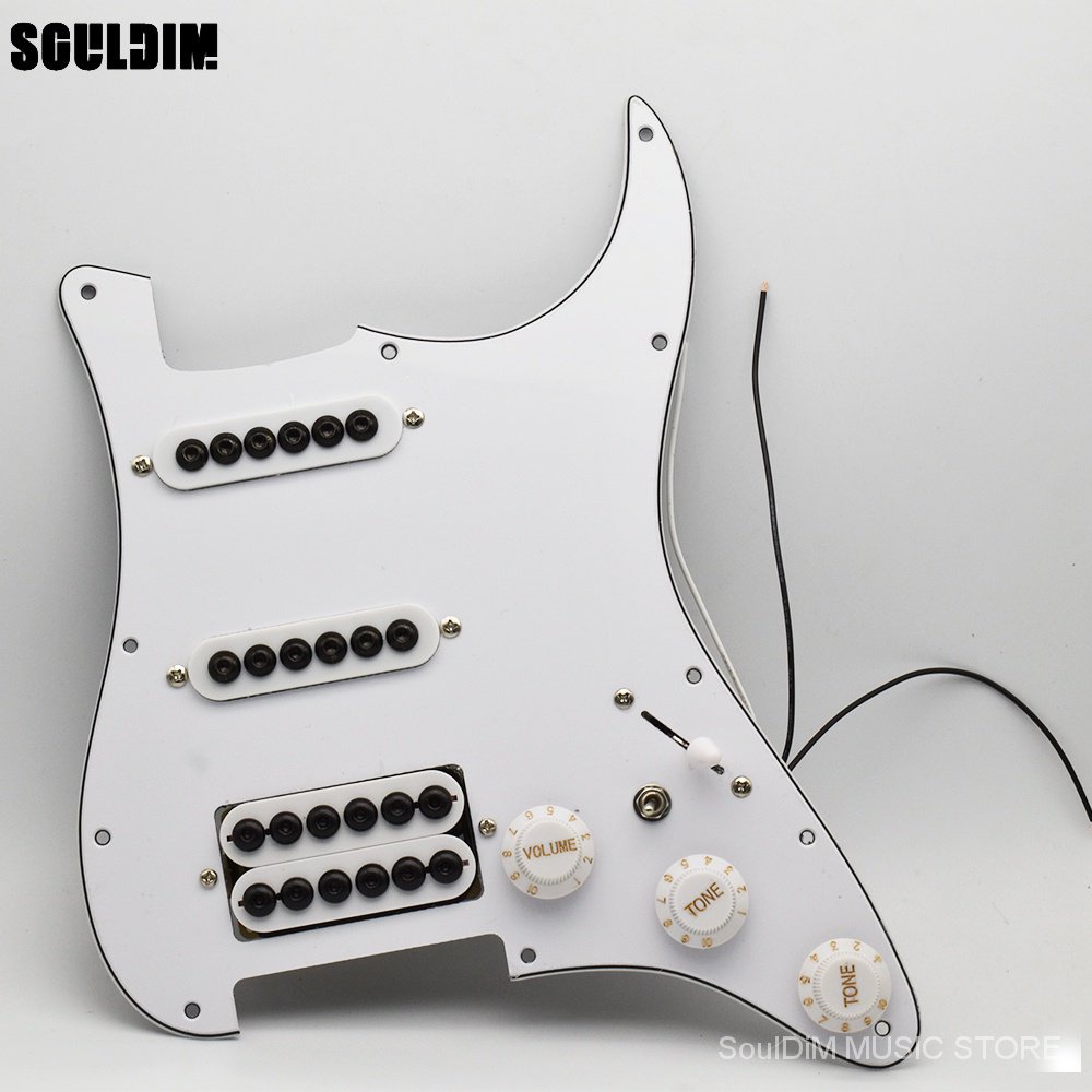 SSH-Coil Splitting Electric Guitar ST Style Loaded Pickguard with On/On ...