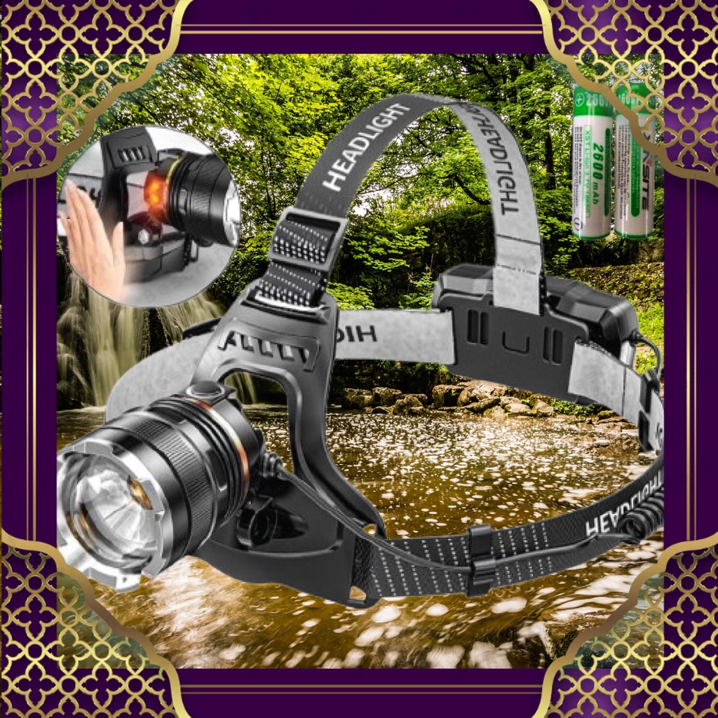 High Powerful ZOOM Sensor Head lamp Super Bright Outdoor Headlight ...