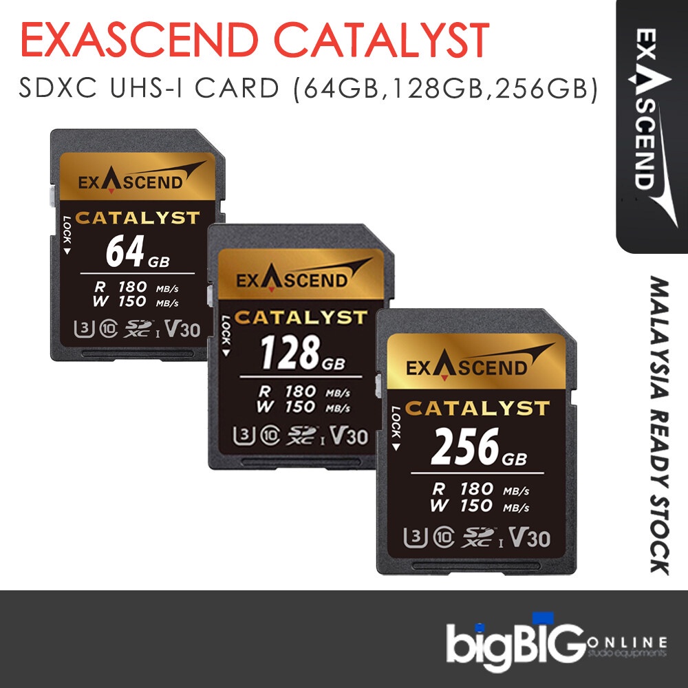 Exascend Catalyst SDXC UHS-I 64GB ,128GB and 256GB Memory Card | Shopee ...