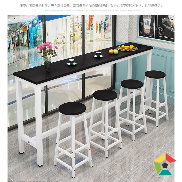 HM [240 x 40 x 100cm] Bar Table & High Bar Stool pub Extra long table ...