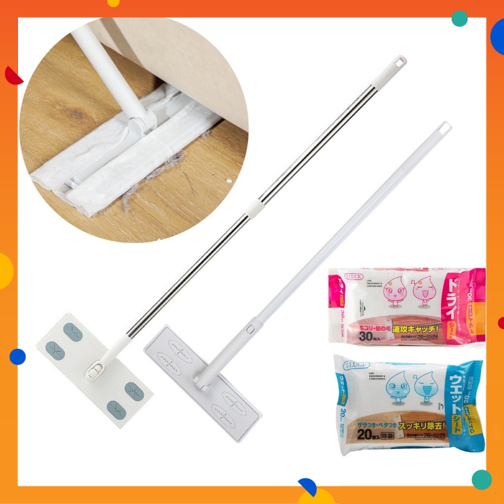 Dry Wet Rotatable Flat Mop Sweeper Dust Cleaning Easy Magik Lap ...