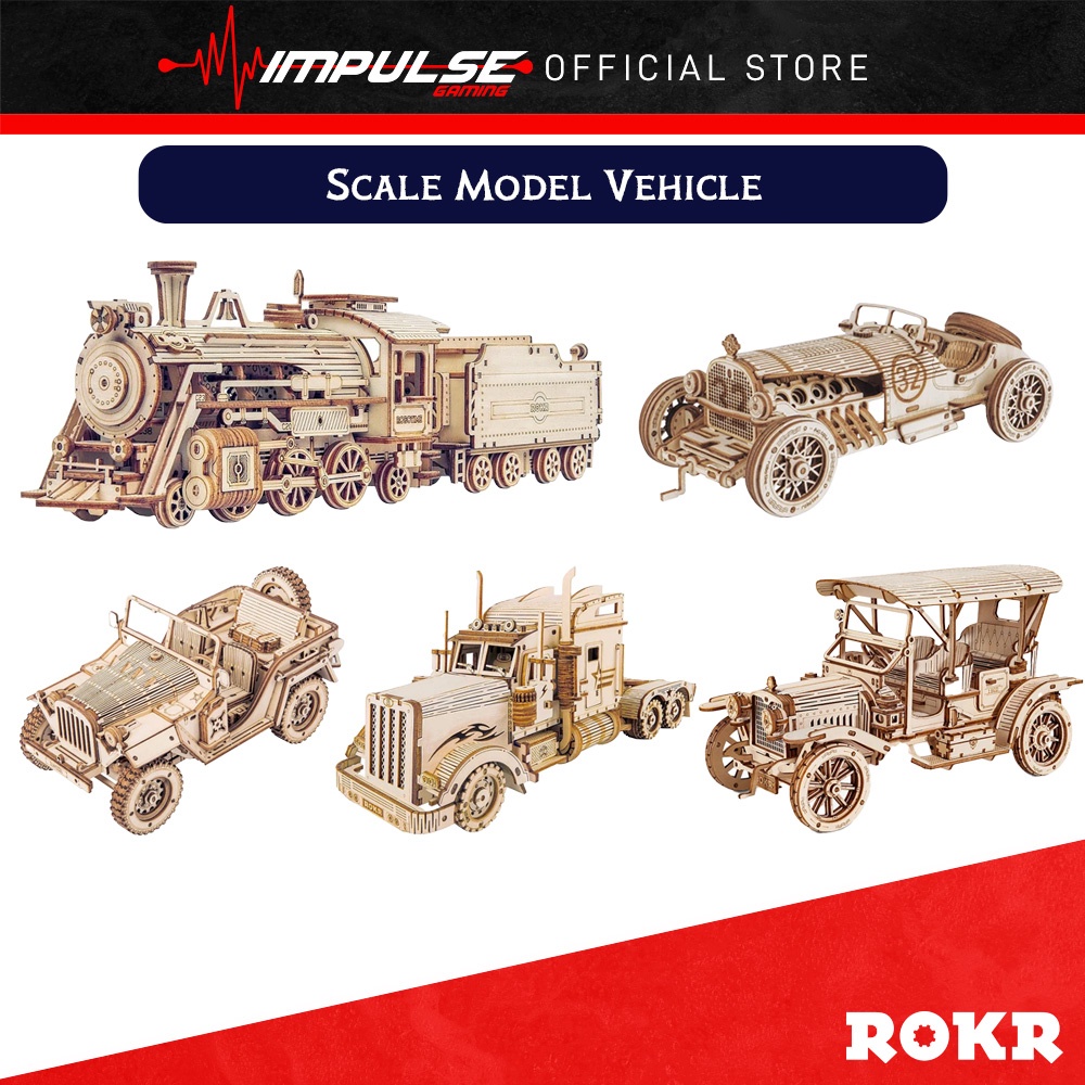 Robotime ROKR V8 Grand Prix Car, Prime Steam Express, Heavy Truck, Army ...