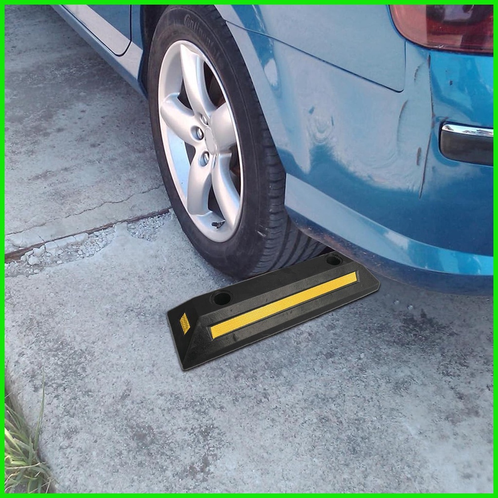 Garage Car Stopper Driveway Car Garage Wheel Stopper with Yellow ...