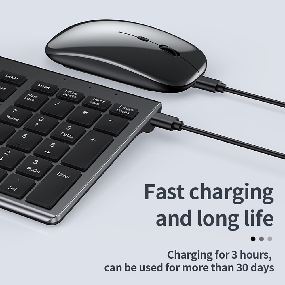 Jomaa Wireless Bluetooth Keyboard Mouse Set Three Mode Wireless Keyboard And Mouse Combo Multi