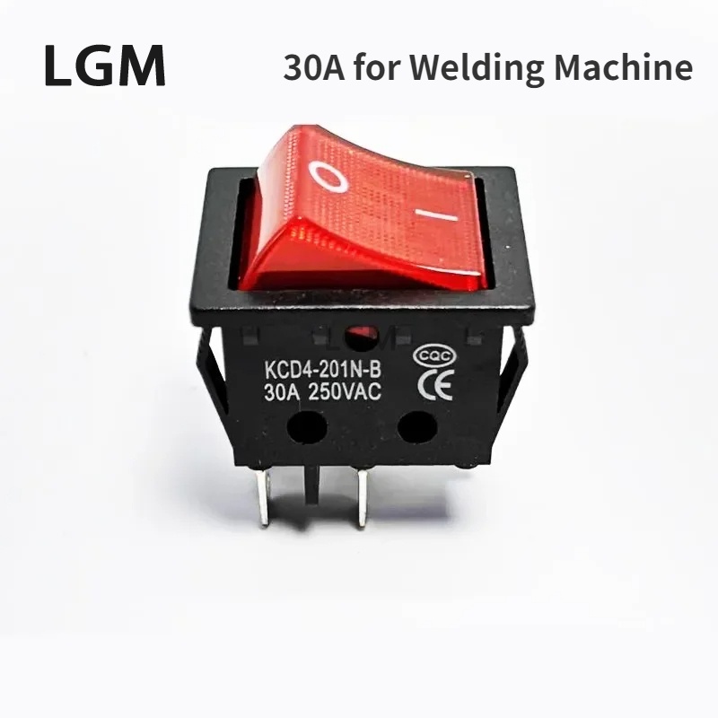 2/1Pcs 30A Rocker Switch High Current 4 Pins 2 Gear Light KCD4 Electric ...