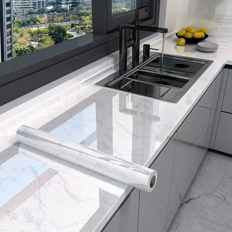 5m x 80cm Kitchen Sticker Wallpaper Extra Thick Waterproof Oilproof ...