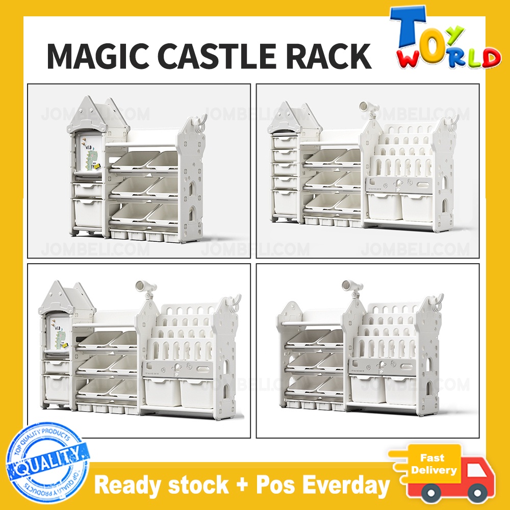 MAGIC CASTLE RACK Kids Storage Rack Multiple Sizes Children Storage Toy ...
