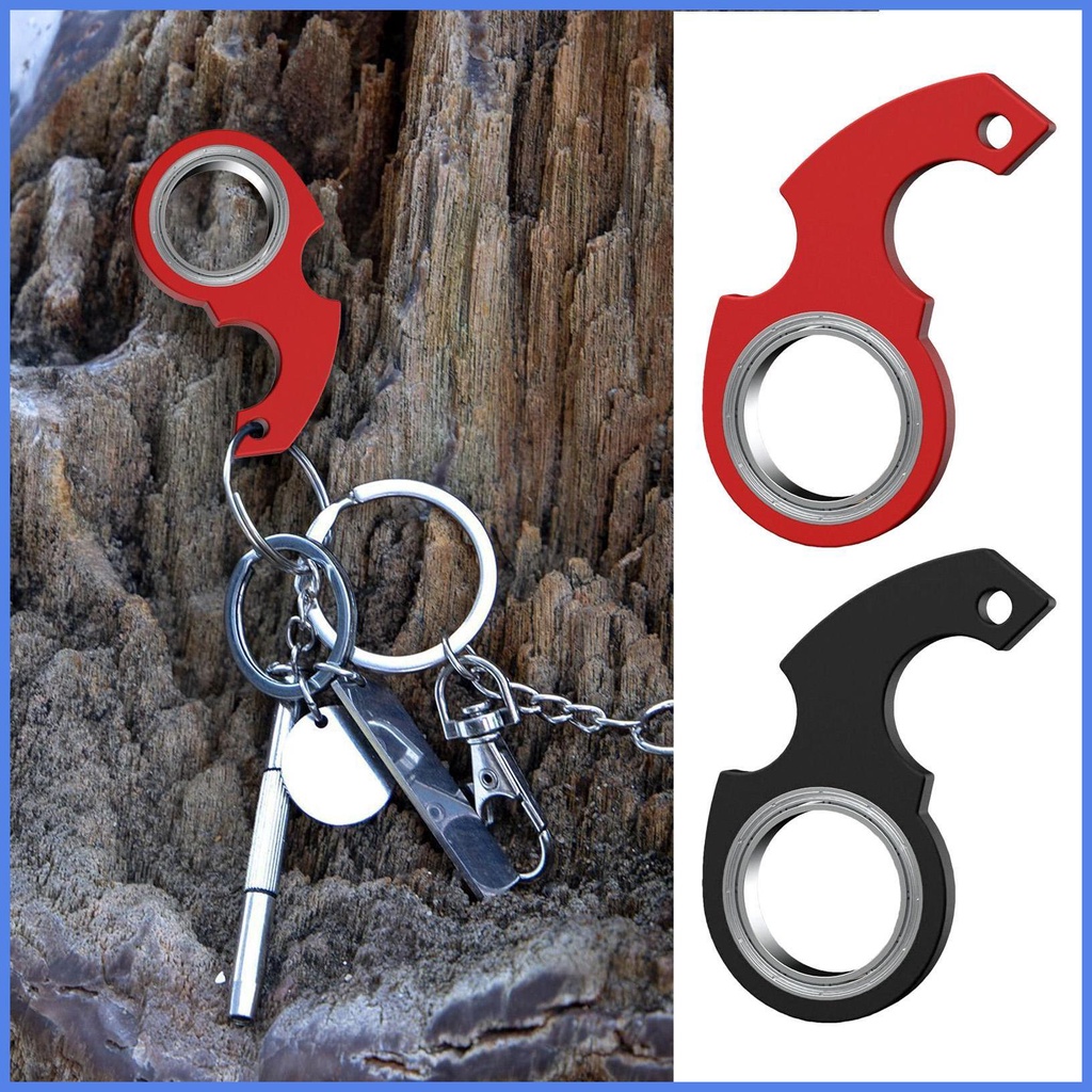Stress Relief Finger Spinner Keychain Portable Fidget Spinning Toy ...