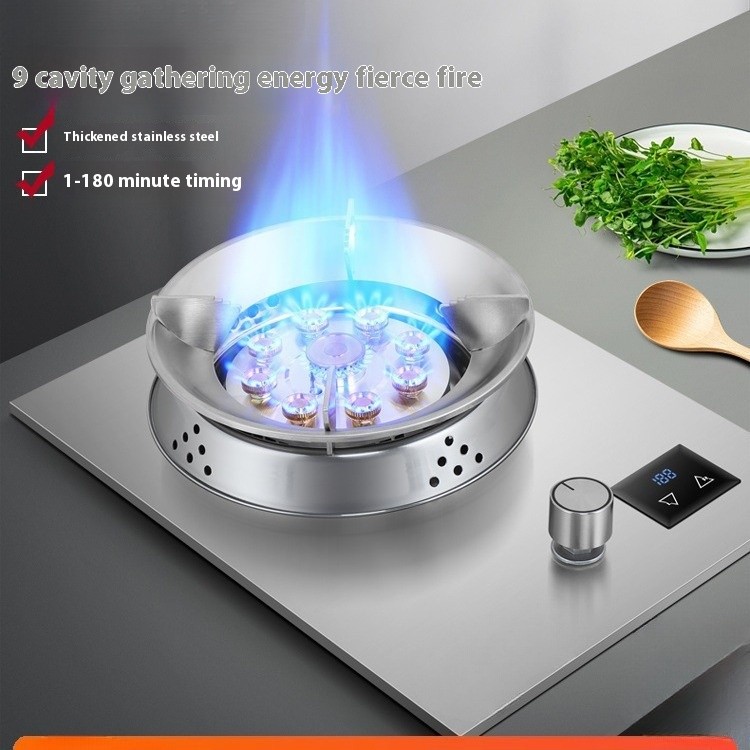 5.2KW Stainless Steel Timing Single Burner Gas Stove Desktop / Built In ...
