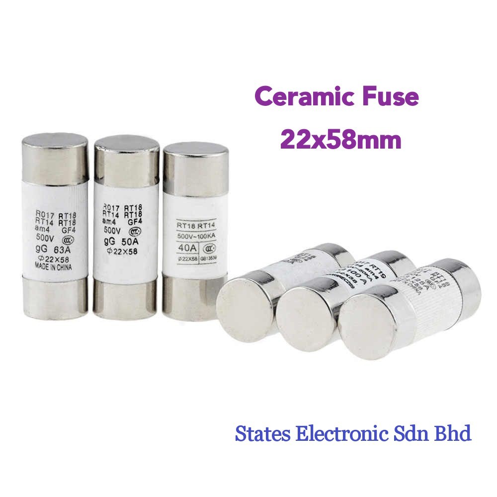R017 Ceramic Fuse 22x58mm 32A/63A | Shopee Malaysia