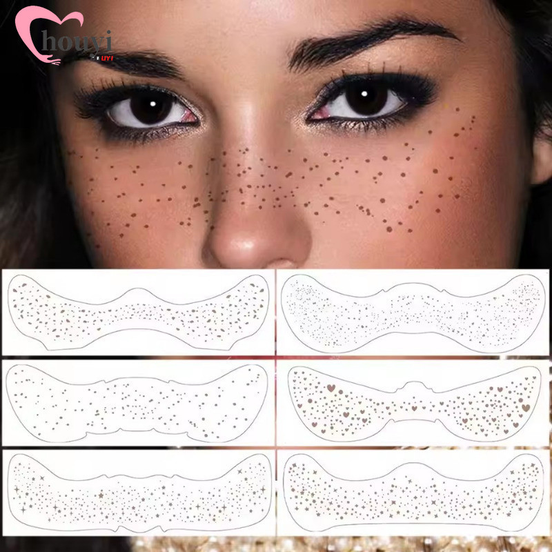 1/2/4Pcs Glitter Star Freckles Stickers - DIY Body Art Golden Silver ...