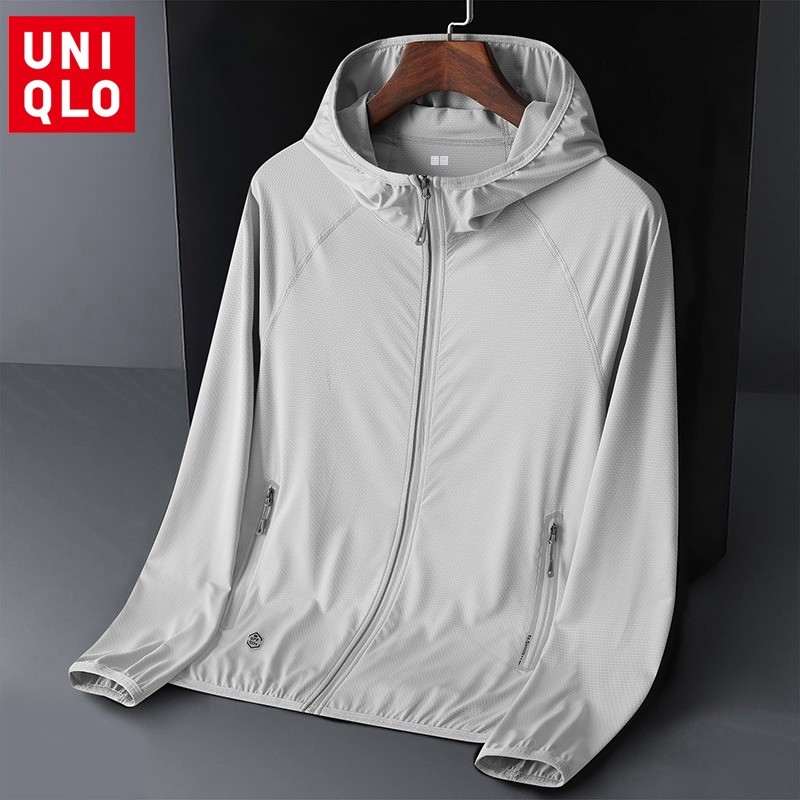 Uniqlo UPF50+ Men's Summer UV Protection Hooded Jacket Lightweight and ...
