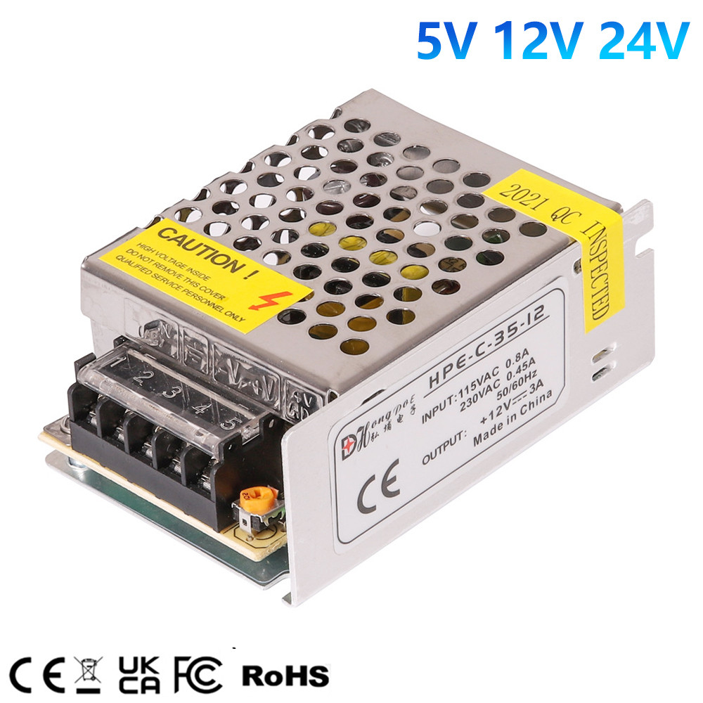 Switching Power Supply 5v 12v 24v AC To 110/220v DC Transformer LED Strip Switch Driver | Shopee ...