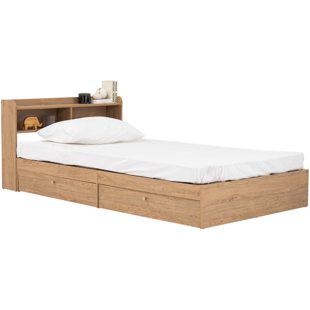 LOFT Design HIRANO 2 Drawers Storage Single and Super Single Bed Katil ...