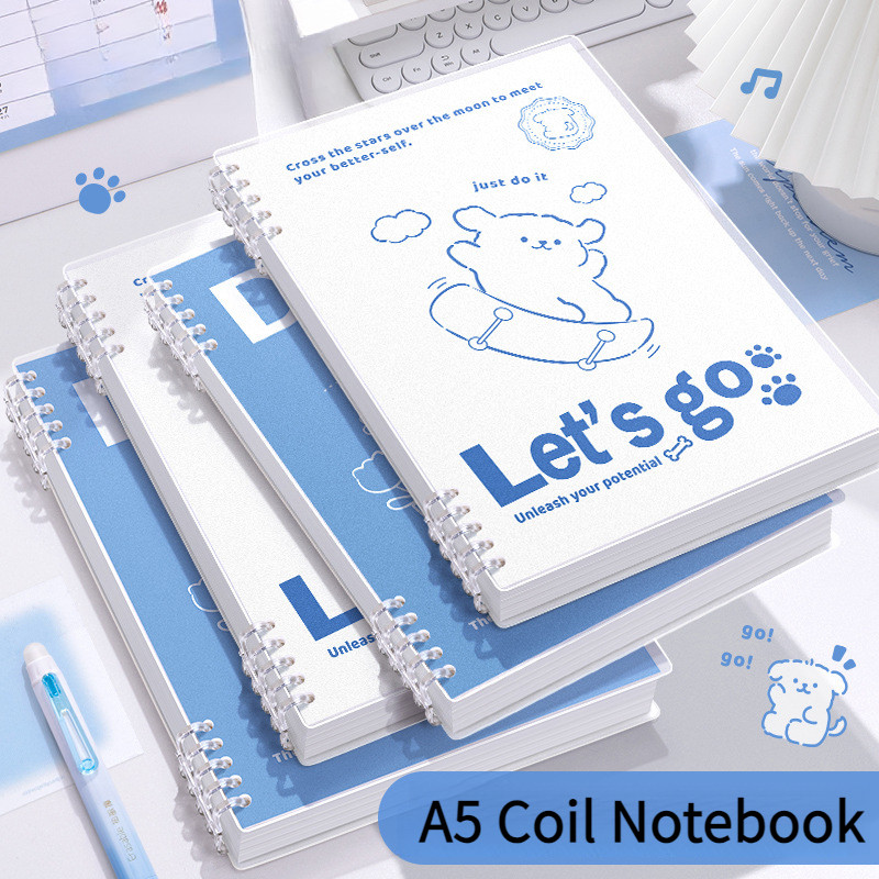 [LC] Cute cartoon A5 loose-leaf notebook removable coil notebook ...