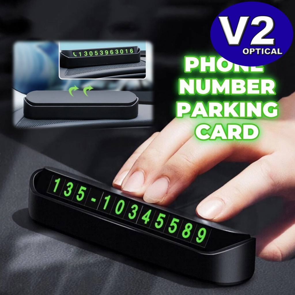 Car Temporary Parking Card Hidden Luminous Phone Number Magnectic ...
