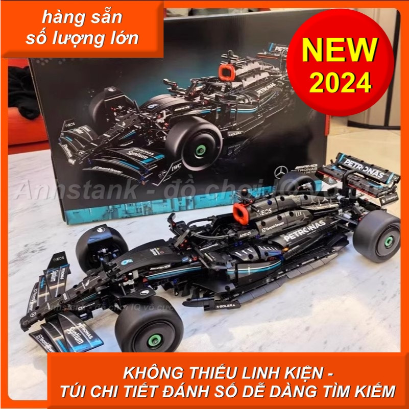Merc-benz F1 AMG Black supercar assembly model 1:8 scale with 1642 PCS ...