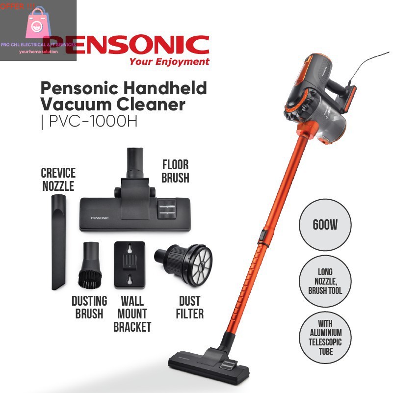 Pensonic PVC-1000H Corded Handheld Vacuum Cleaner 550W | Shopee Malaysia