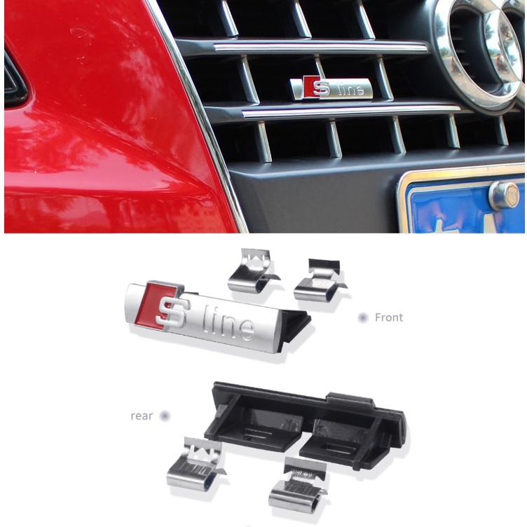 Car Front Grille Badge Metal Sticker S Line Logo Is Suitable for Audi S ...