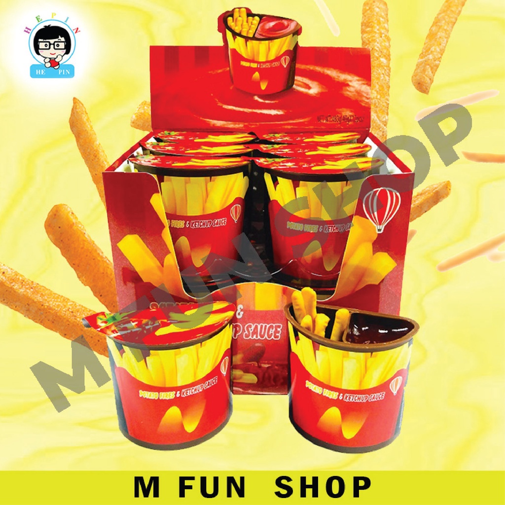 *Ready Stock* 1 Pc Potato Fries Biskut Stick & Sos Sos tomato Celup 40g ...