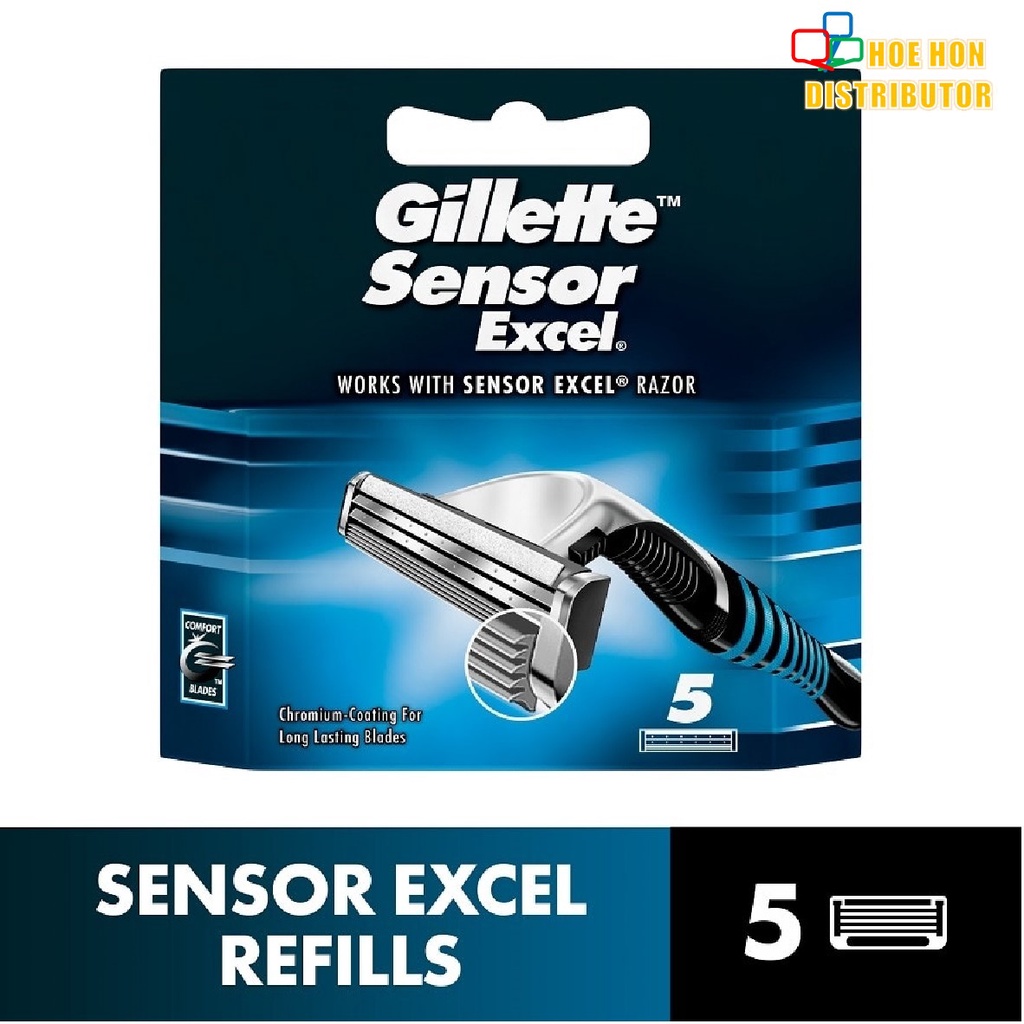 Gillette Sensor Excel Refill Cartridge Blade 5pcs Mata Pisau Cukur ...
