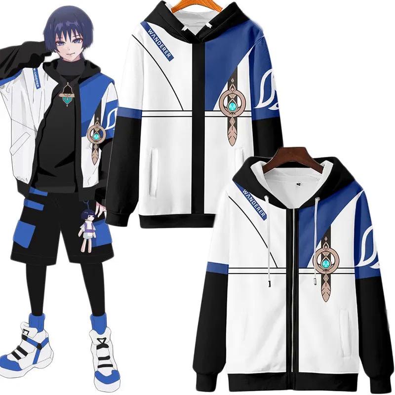 Game Genshin Impact Wanderer Cosplay Coat Scaramouche Kunikuzushi ...