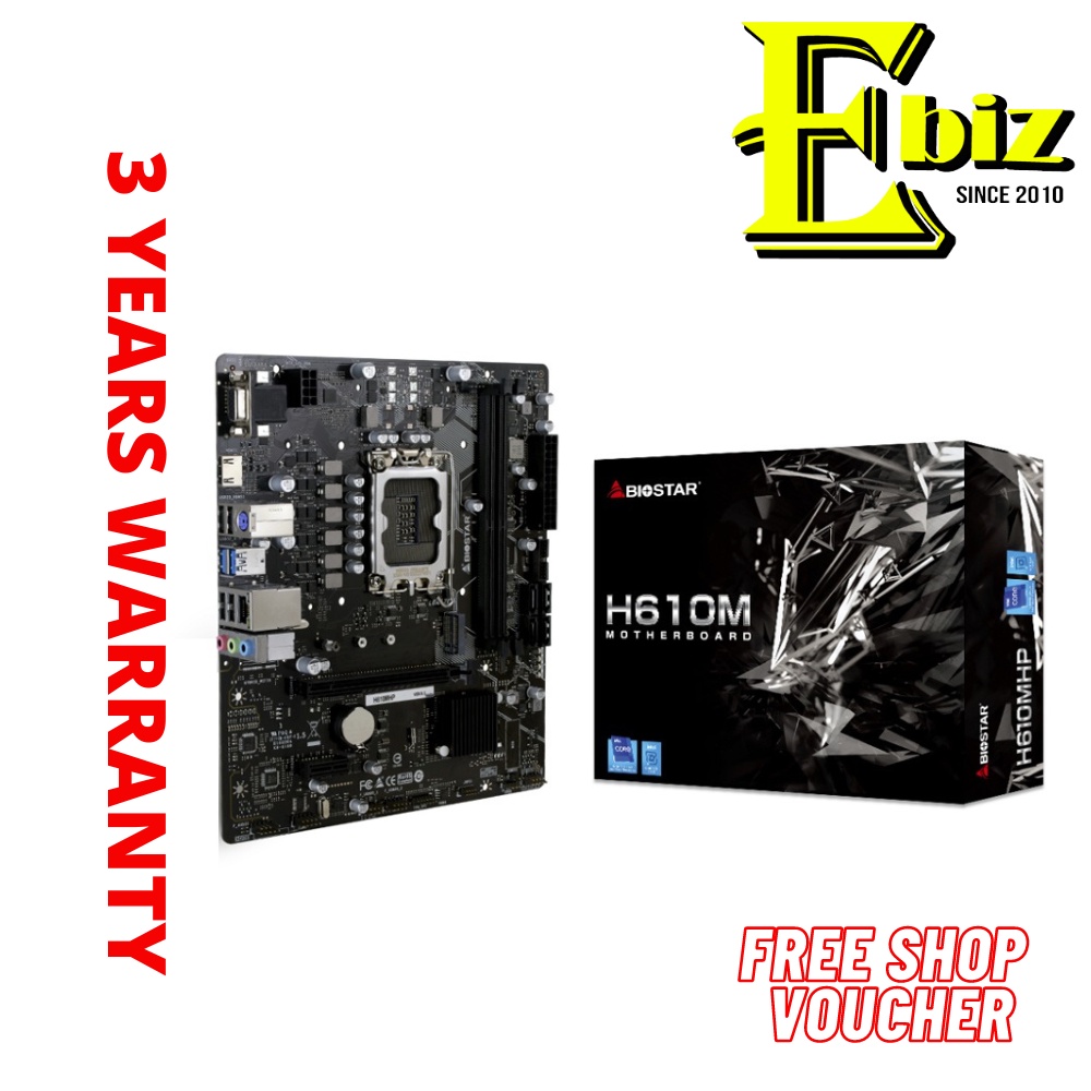 BIOSTAR H610MHP LGA1700 DDR4 MICRO ATX Motherboard | Shopee Malaysia