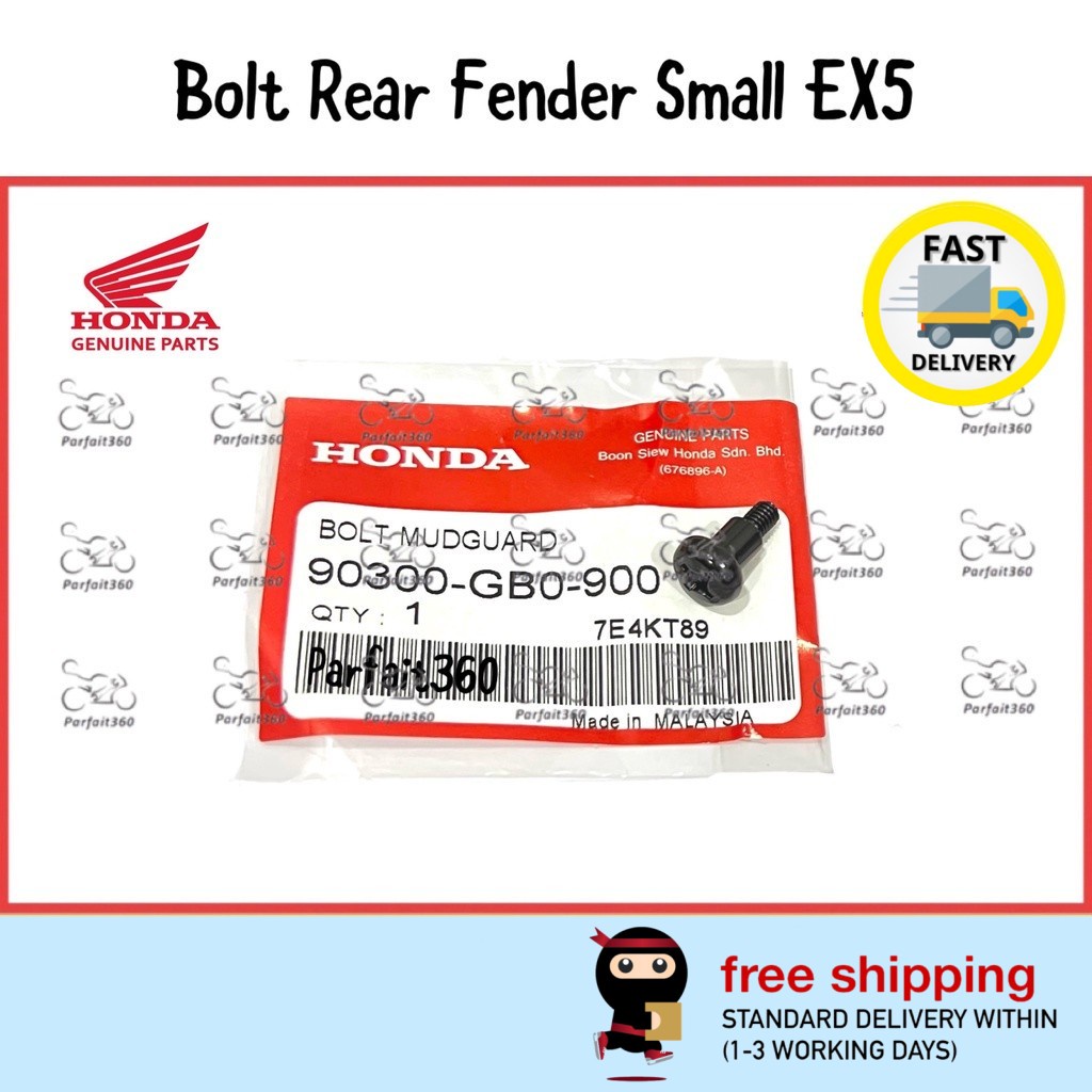 90300-GB0-900 HONDA EX5 DREAM / POWER Bolt Rear Fender Mudguard Mud ...