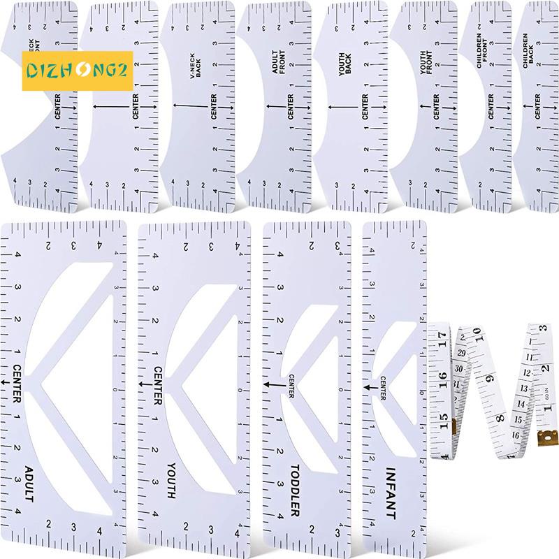 13 Pieces T-Shirt Ruler Guide Set,T-Shirt Ruler Tool,DIY Printing ...