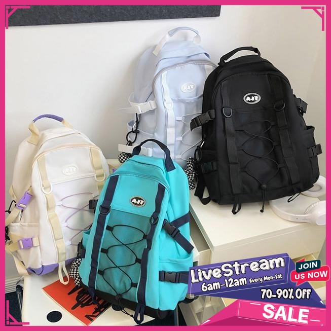 44cm INS Korean Style School Bag Korean Style Backpack Beg Student Beg ...