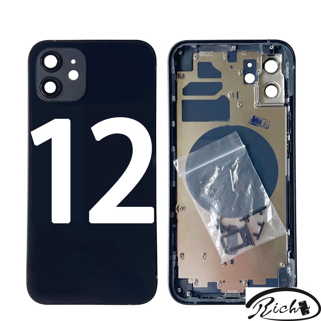 Back Shell For iPhone 12 Back Cover Housing Free Gifts+Middle Chassis ...