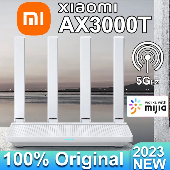 Original Xiaomi AX3000T Router 2.4GHz 5GHz 1.3GHz CPU 2X2 160MHz WAN LAN LED NFC Connection for ...