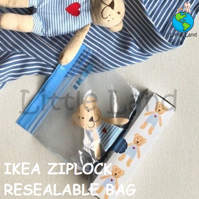 IKEA Cute Pattern Resealable Double Zip Lock Bag 19x18cm - 1L / 25 ...