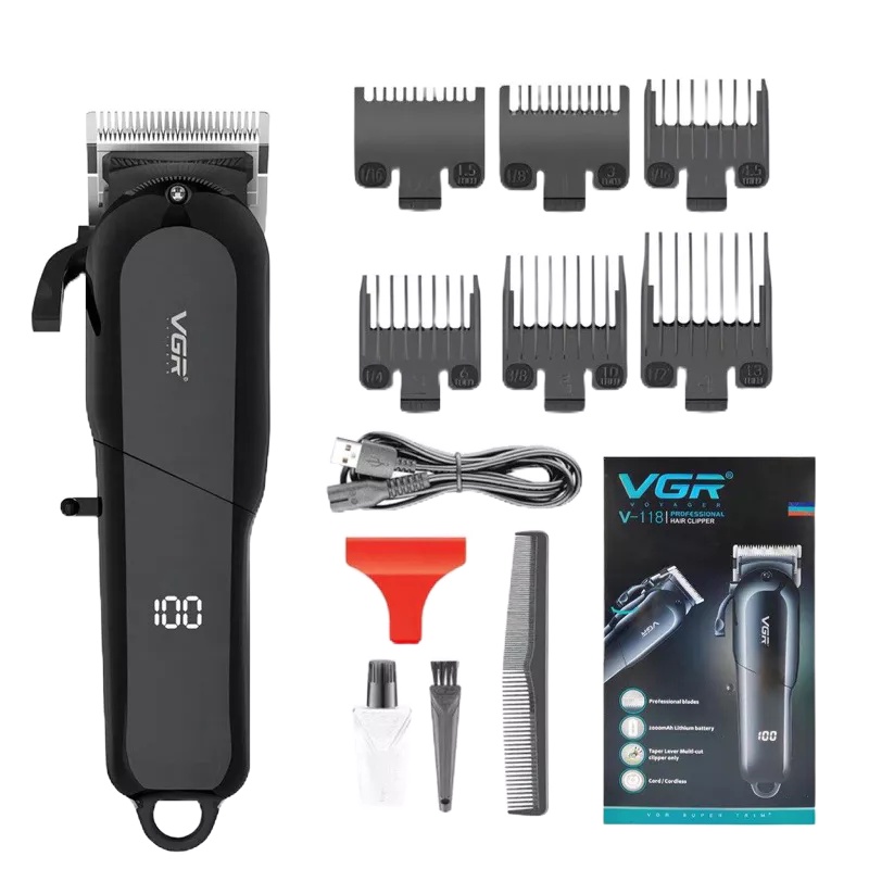 VGR-V-118 ZERO Adjustable Professional Rechargeable Hair trimmer Metal ...