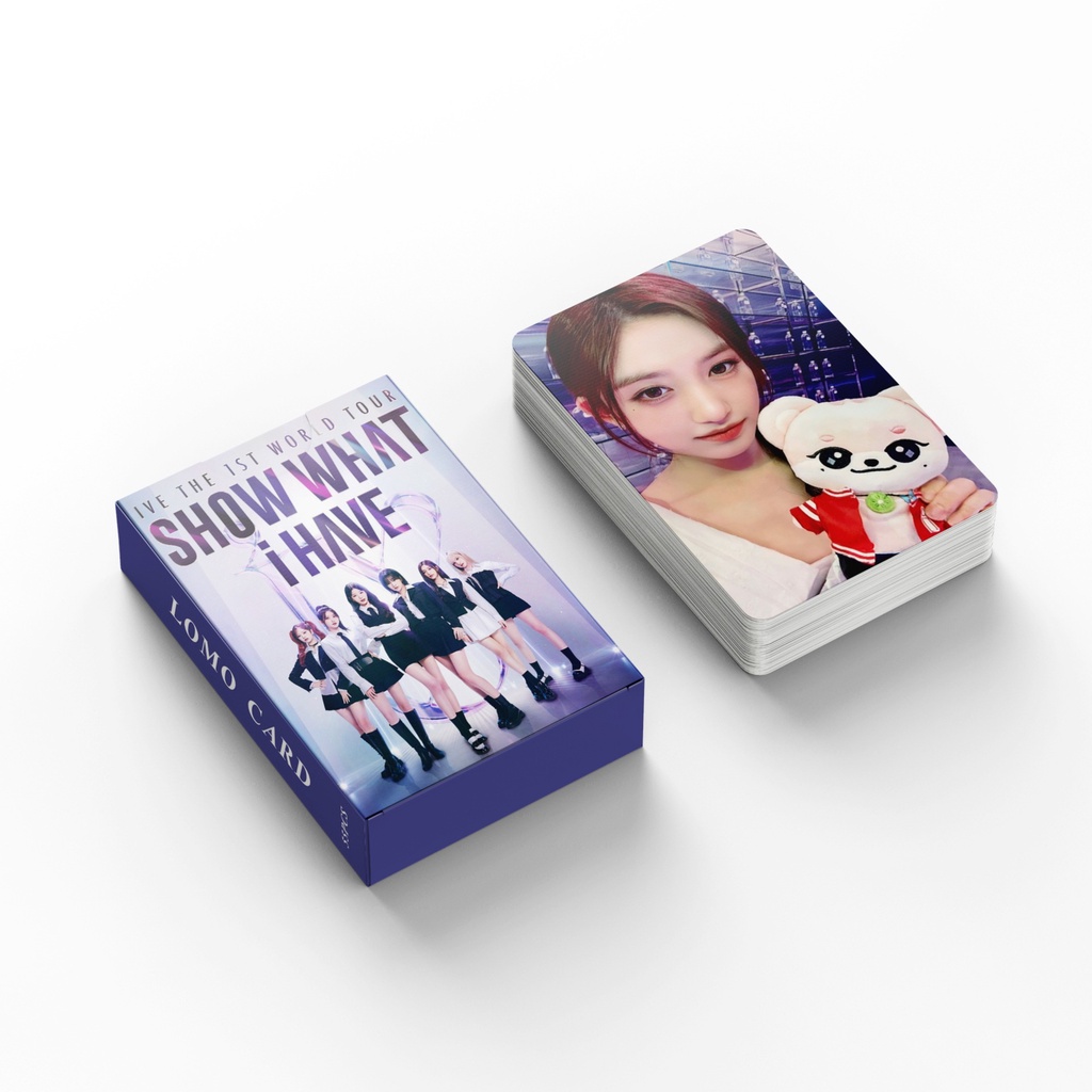 55pcs/box IVE SHOW WHAT I HAVE Photocards WORLD TOUR Laser Lomo Cards WONYOUNG YUJIN LIZ LEESEO ...