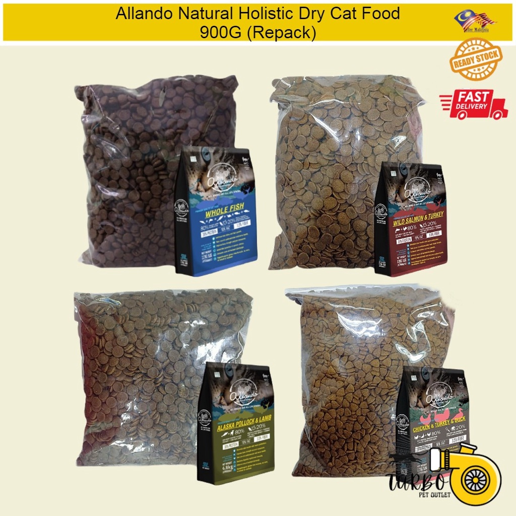Allando Natural Holistic Dry Cat Food - ( 900g / Repack ) | Shopee Malaysia