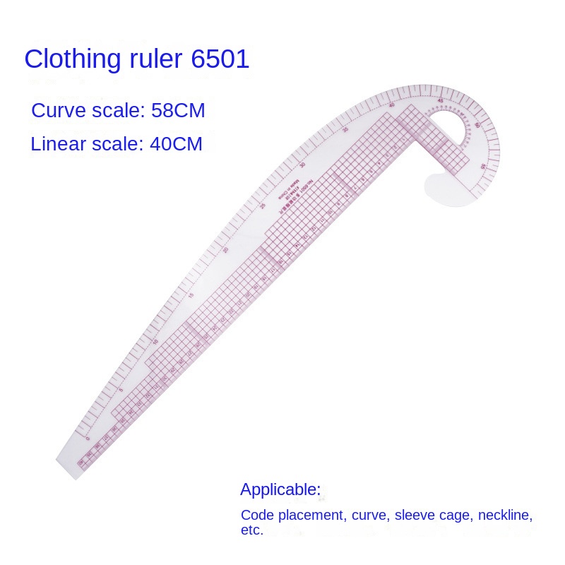 Multifunction 6501 Plastic French Curve Sewing Ruler Measure Tailor ...