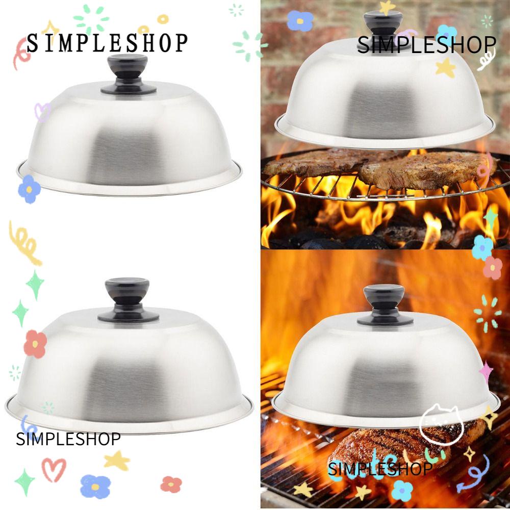 SIMPLESHOP Round Pot Lids Cover, Barbecue Burgers Stainless Steel ...