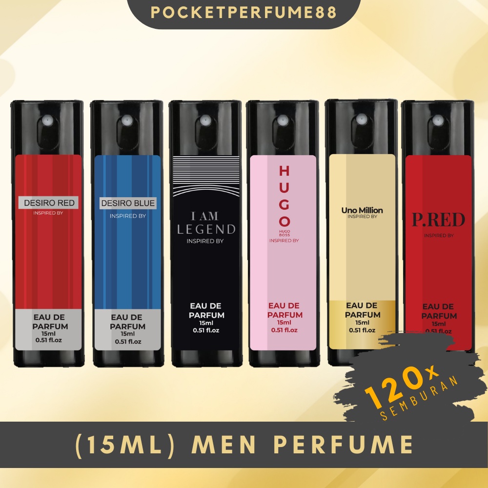 15ML TRAVEL PEN POCKET MEN PERFUME FOR HIM 1 MILLION POLO RED AVENTUS ...