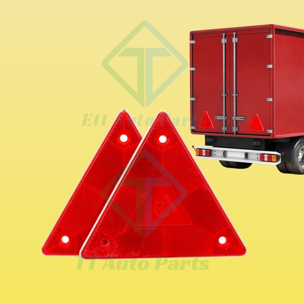 Triangle Warning Reflector 2PCS Stop Warning Sign Safety Red Reflective ...