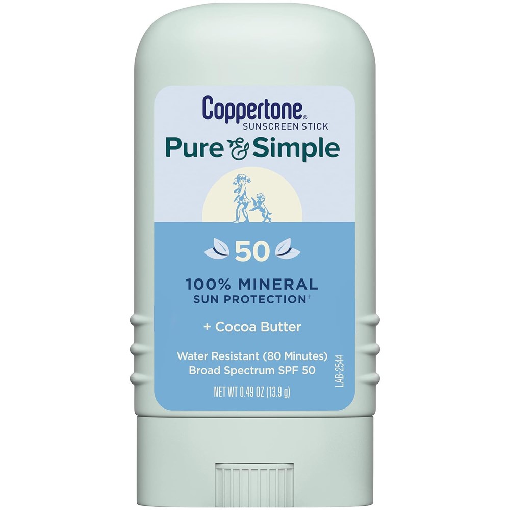 Coppertone, Pure & Simple, Sunscreen Stick, SPF 50, Cocoa Butter, 0.49 ...